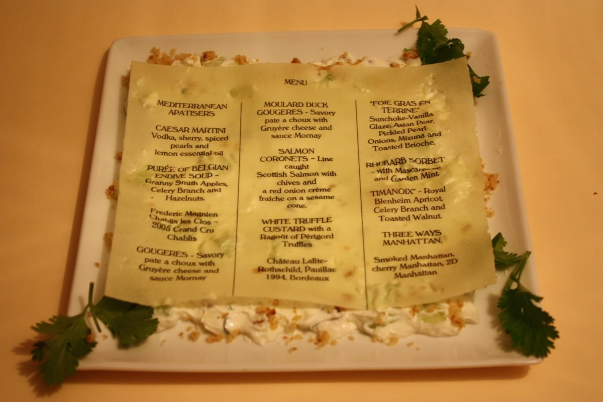 Edible Menu - What Is It And Why